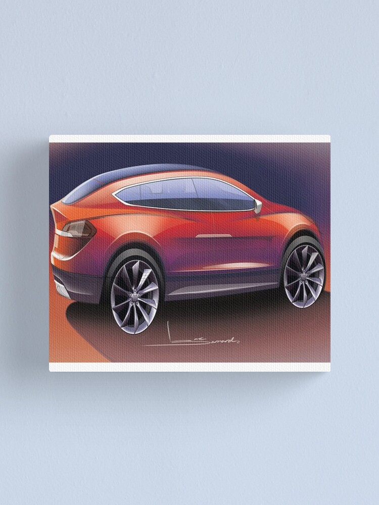 "Tesla Model Y Concept Art " Canvas Print by rangerd2012 | Redbubble
