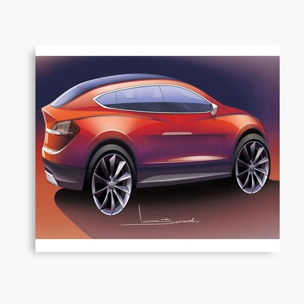 "Tesla Model Y Concept Art " Canvas Print by rangerd2012 | Redbubble
