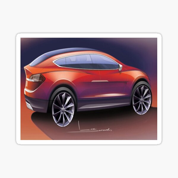 "Tesla Model Y Concept Art " Sticker for Sale by rangerd2012 | Redbubble