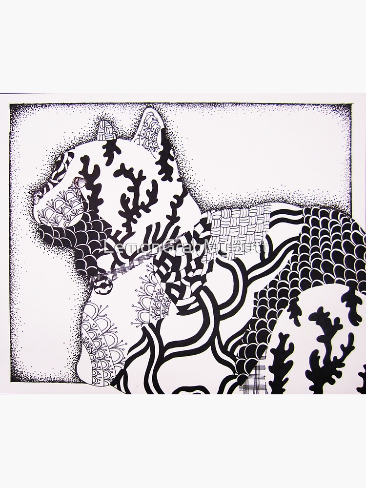 "Zentangle Chi" Sticker by LemonGrabMyButt | Redbubble