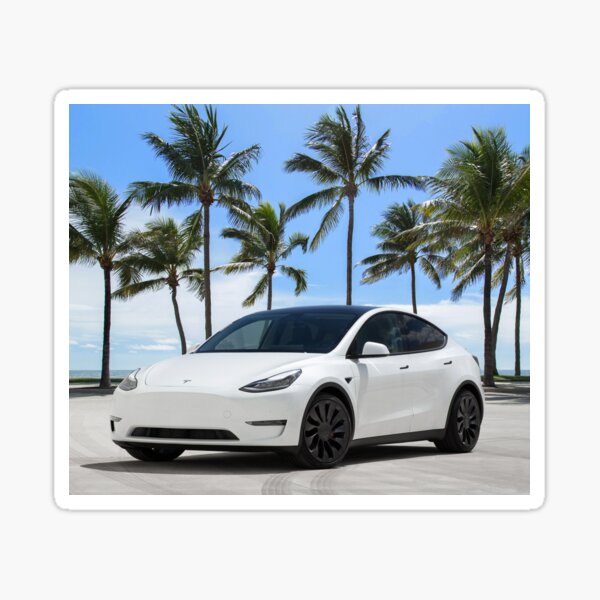 "Tesla Model Y On The Beach" Sticker for Sale by rangerd2012 | Redbubble