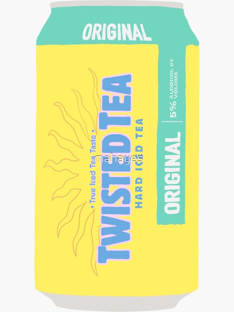 "twisted tea yellow" Sticker by mahayes | Redbubble