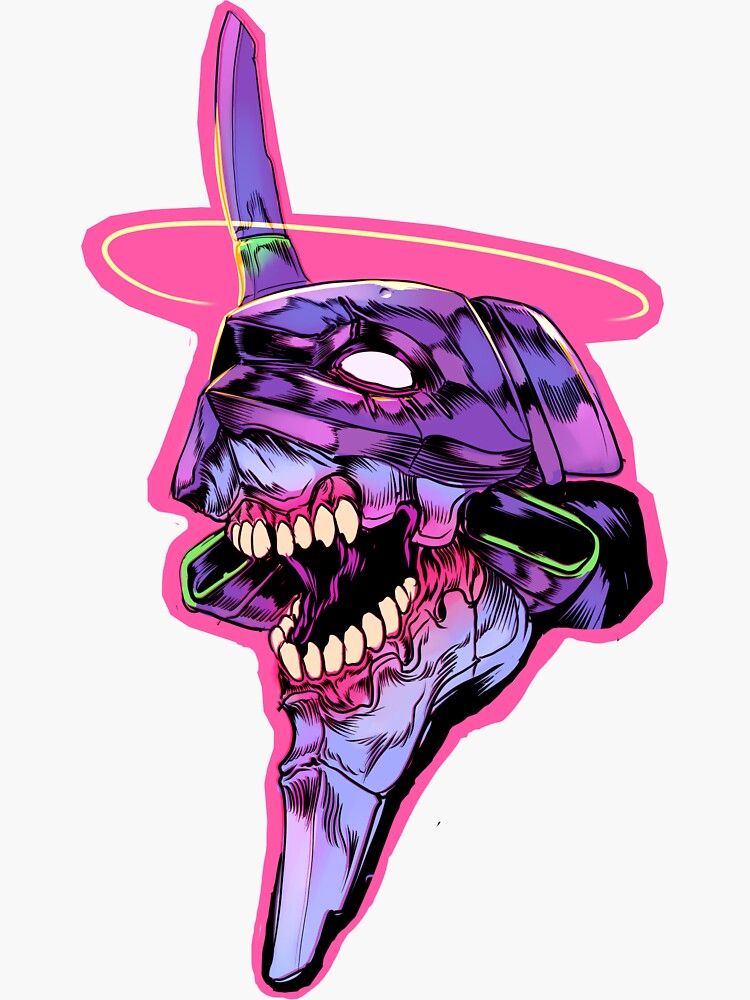"EVANGELION UNIT 01" Sticker for Sale by Witnesstheabsur | Redbubble