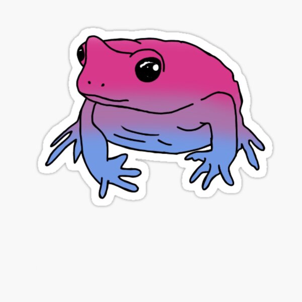 "transparent bi frog" Sticker for Sale by potatoebulb | Redbubble