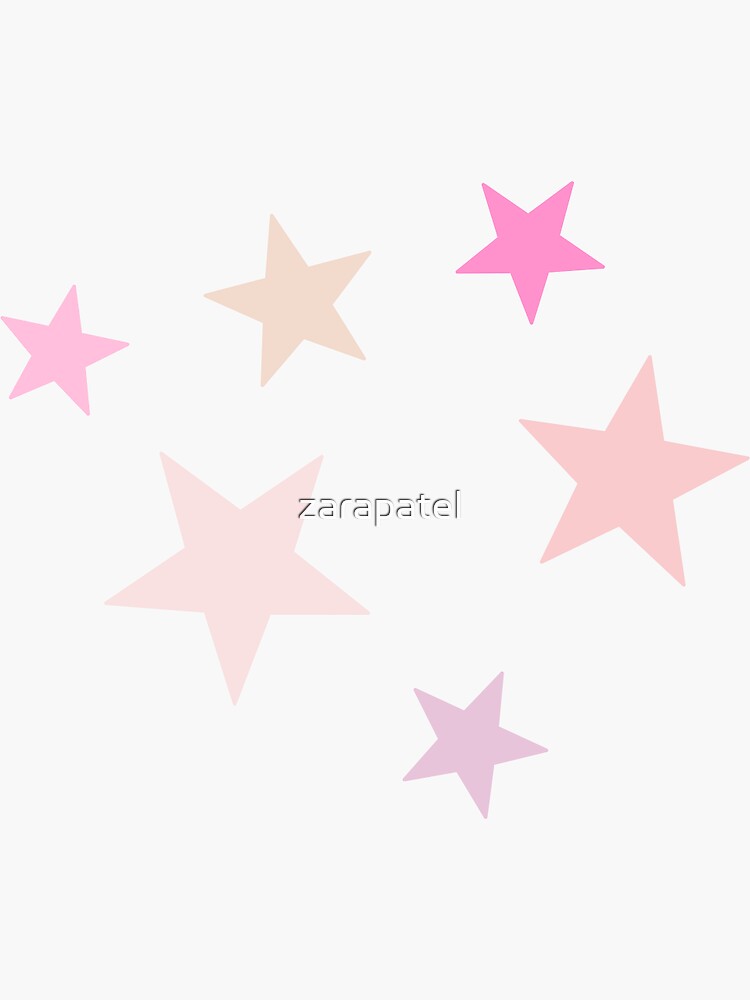 "pink star sticker pack" Sticker by zarapatel | Redbubble