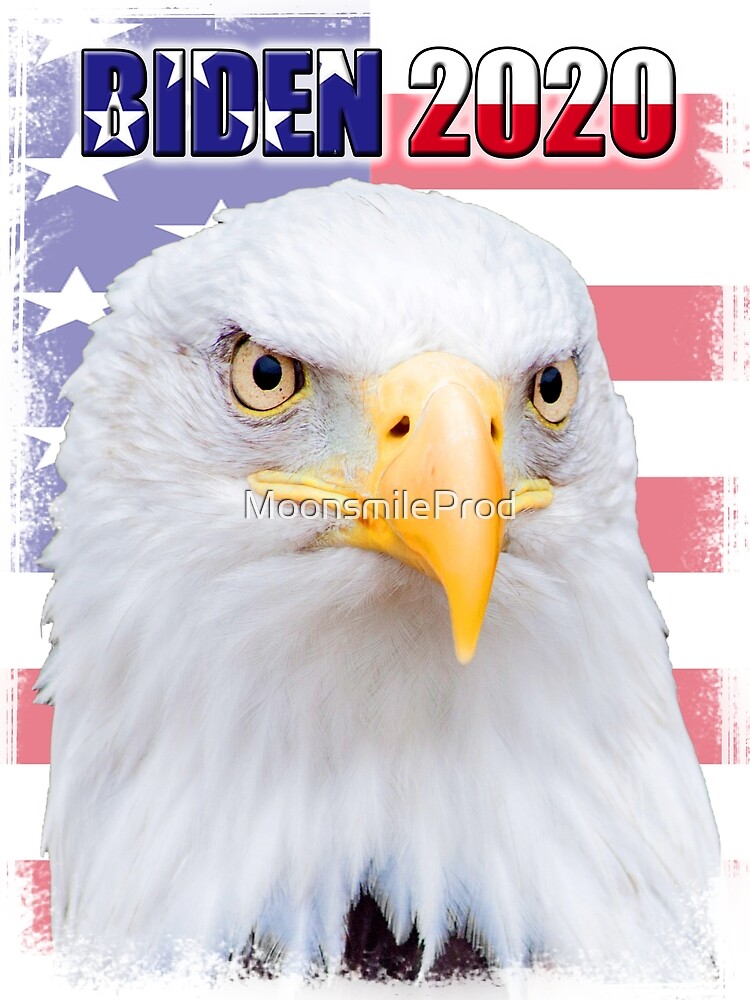 "Bald Eagle with America Flag - Biden 2020 Democratic President" Poster ...