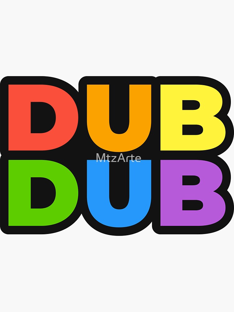 "Dub Dub Logo" Sticker for Sale by MtzArte | Redbubble