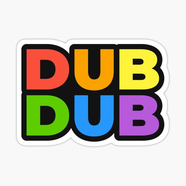 "Dub Dub Logo" Sticker for Sale by MtzArte | Redbubble