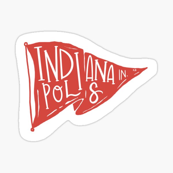 "Indianapolis Indiana Flag" Sticker for Sale by katiebean10 | Redbubble