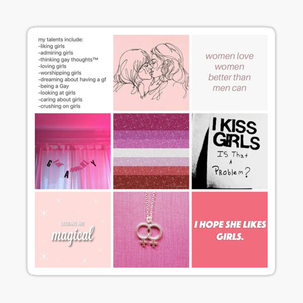 "lesbian pride aesthetic" Sticker for Sale by hannahnicole420 | Redbubble