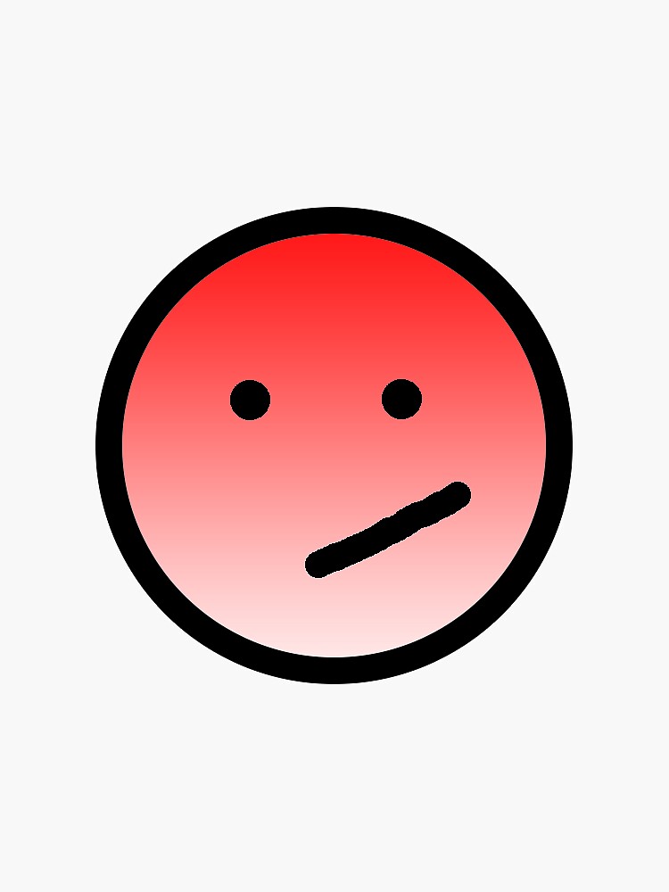 ""Meh" Face" Sticker by printsbymaddy | Redbubble