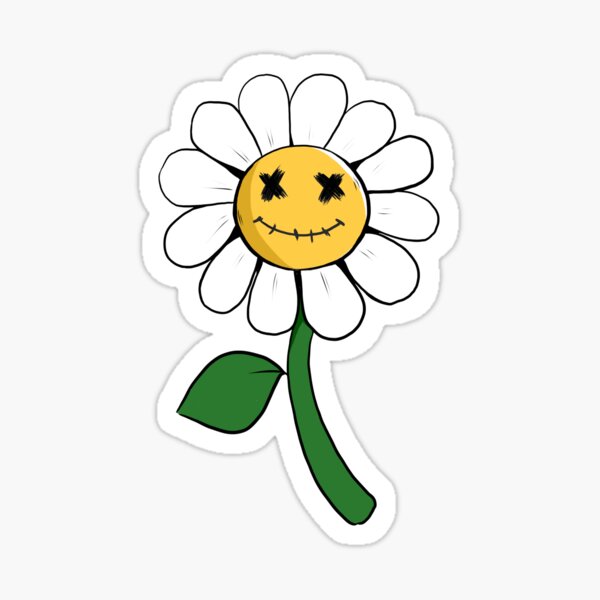 "Smiley Daisy Sticker" Sticker by dasyiie | Redbubble