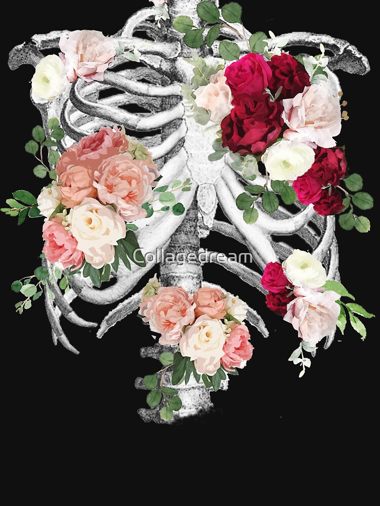 "Anatomy, ribcage, rib cage,roses bloom spring" T-shirt for Sale by ...