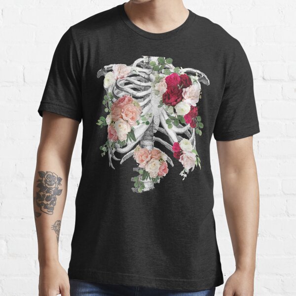 "Anatomy, ribcage, rib cage,roses bloom spring" T-shirt for Sale by ...