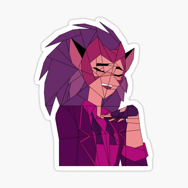 "Geometric Tuxedo wearing Catra" Sticker by SciFaerie | Redbubble