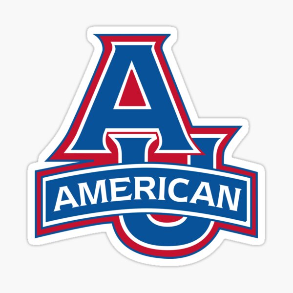 "American University " Sticker by laurennassii | Redbubble