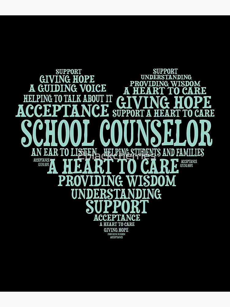 "School Counselor Appreciation Heart Gift" Poster by 2blackcherries ...
