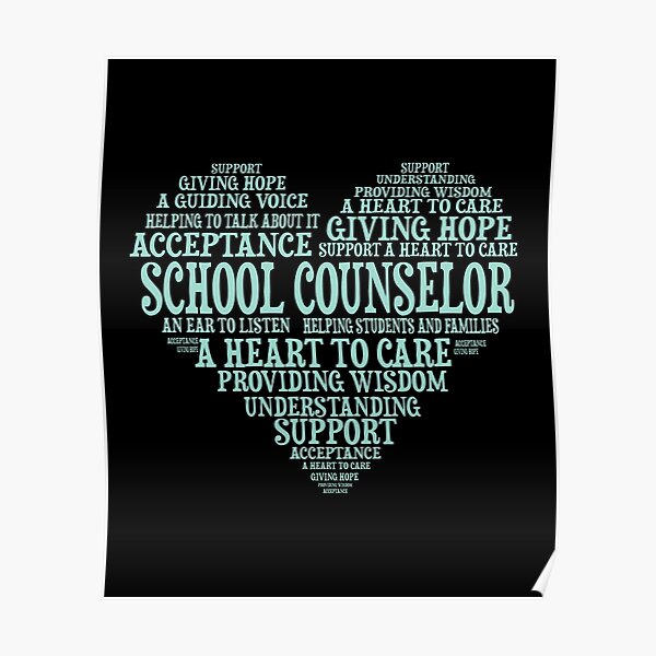 "School Counselor Appreciation Heart Gift" Poster by 2blackcherries ...