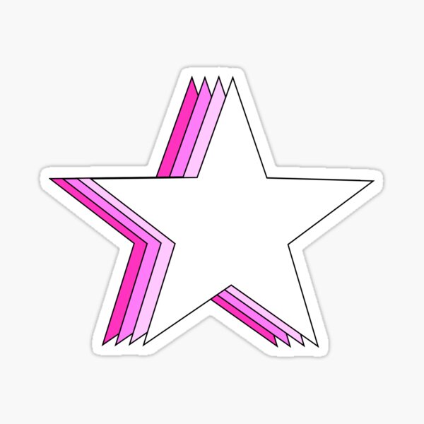 "Pink Star" Sticker for Sale by cassiesantella | Redbubble