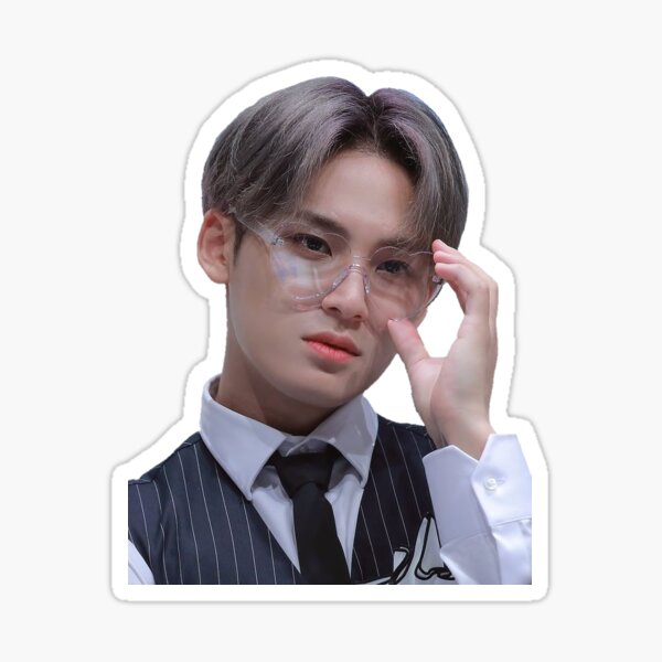 "Heart glasses Mingyu " Sticker by holandmol | Redbubble