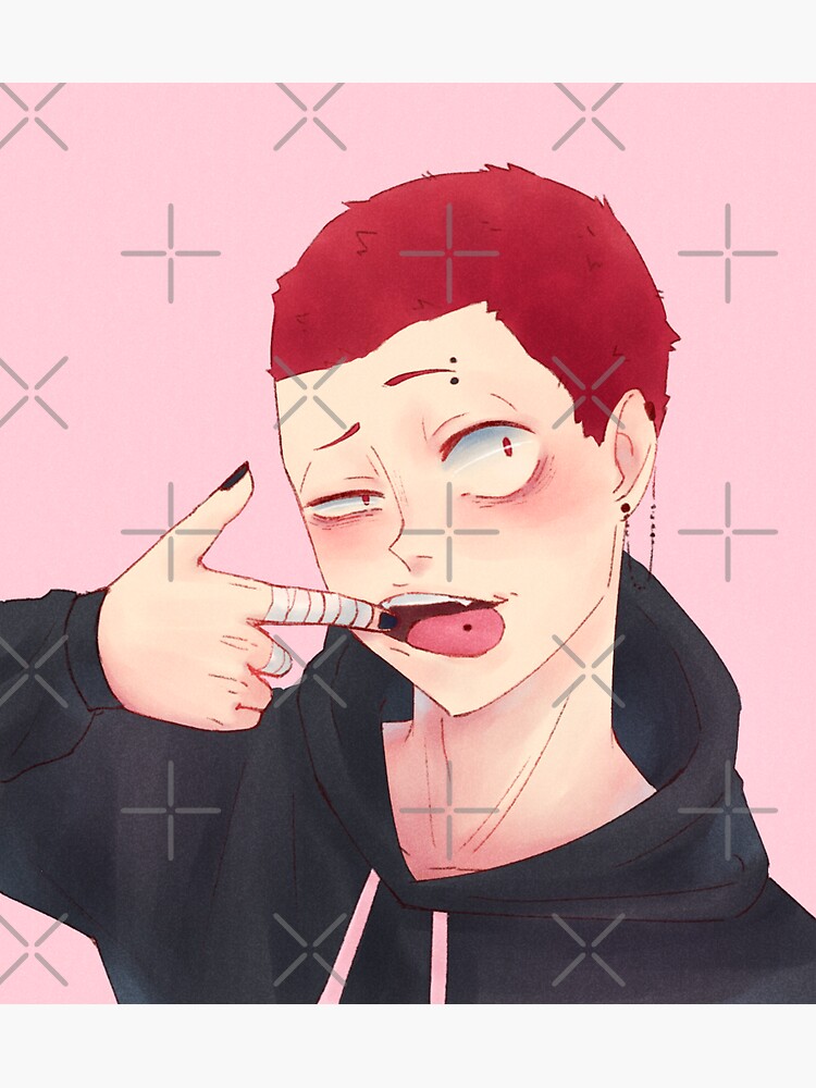 "Pierced Timeskip Tendou Satori " Sticker by breakingpenguin | Redbubble