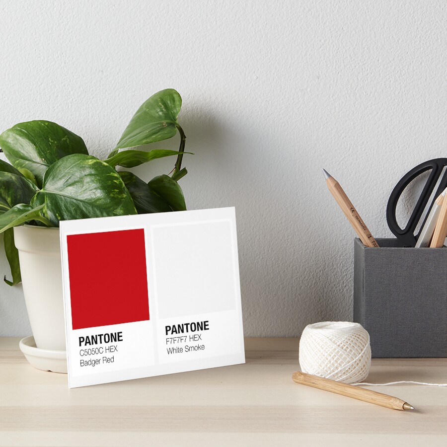 "Red and White Pantone" Poster for Sale by ec0naway | Redbubble