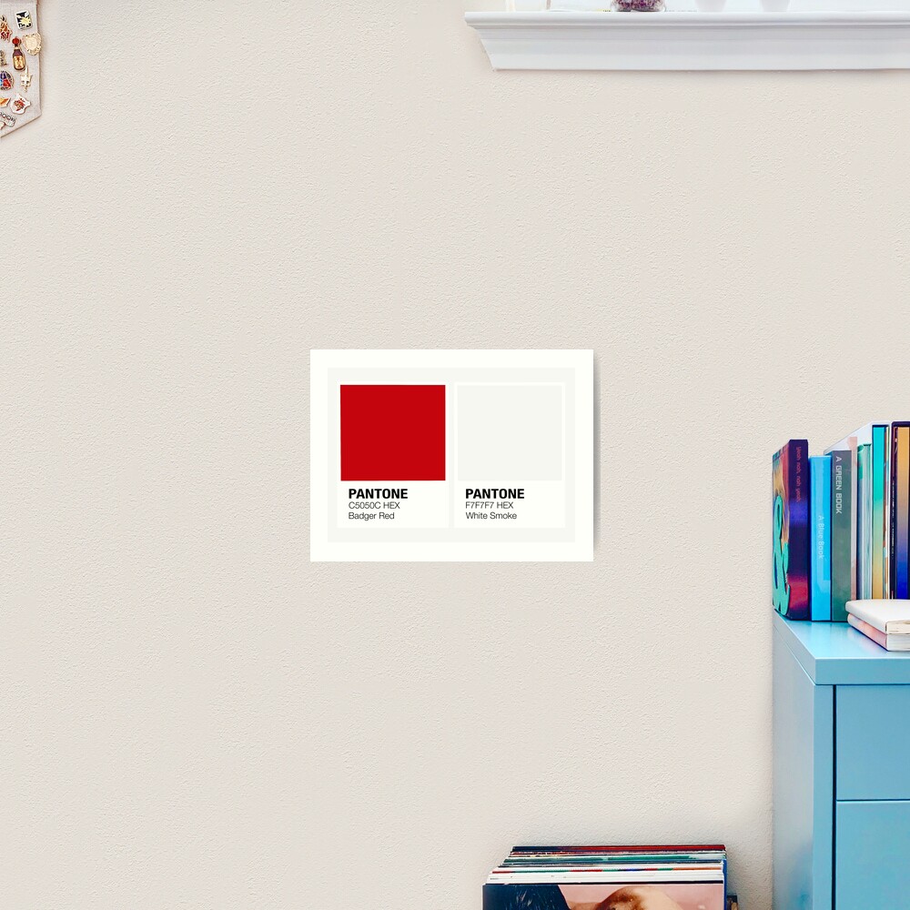 "Red and White Pantone" Poster for Sale by ec0naway | Redbubble