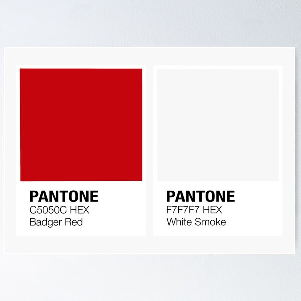 "Red and White Pantone" Poster for Sale by ec0naway | Redbubble