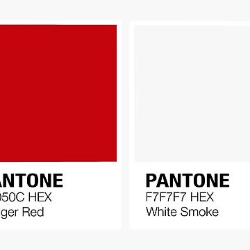 "Red and White Pantone" Poster for Sale by ec0naway | Redbubble