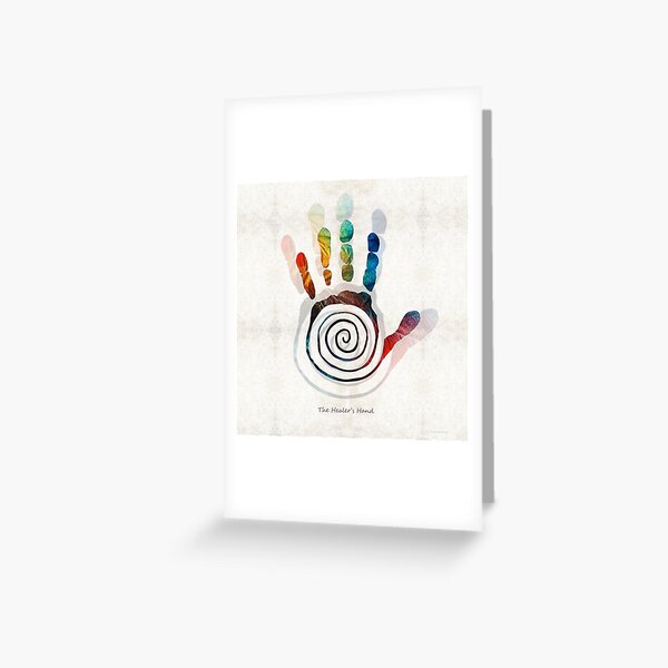 "Native American Healing Hand Symbol - Sharon Cummings" Greeting Card ...