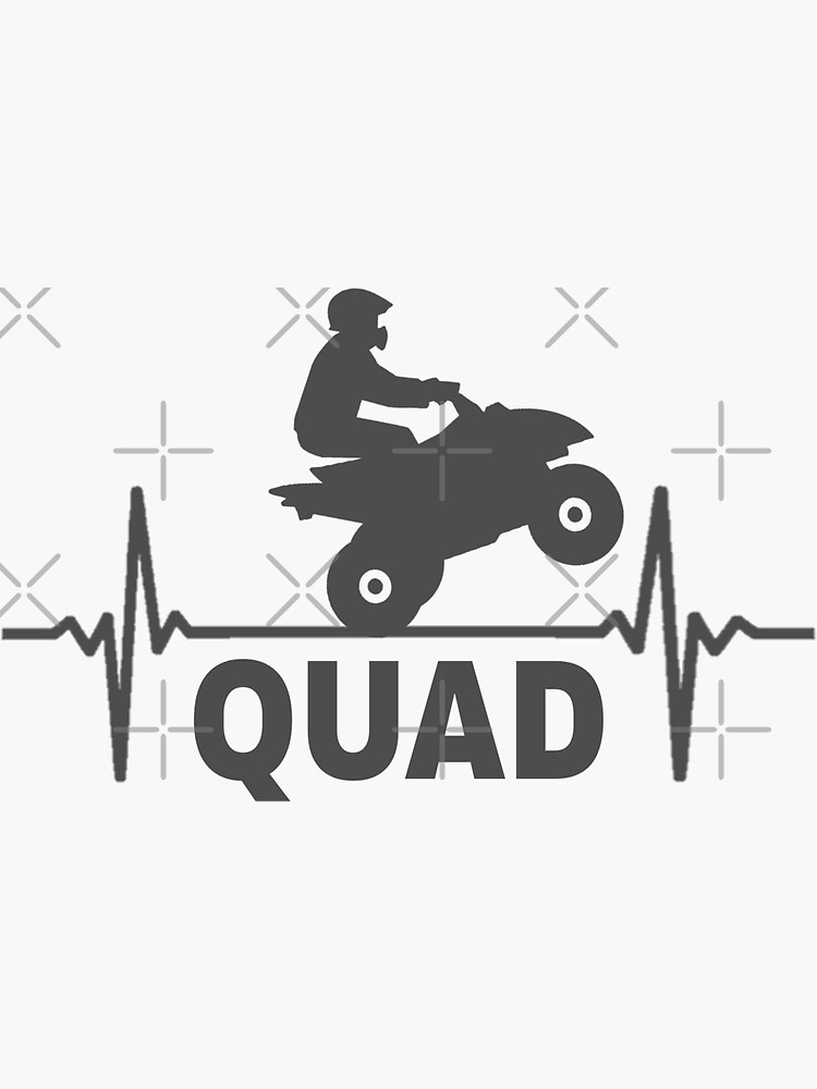 "Quad Biker Gift ATVs Four-Wheeler Quad Bike" Sticker by Art4clothing ...