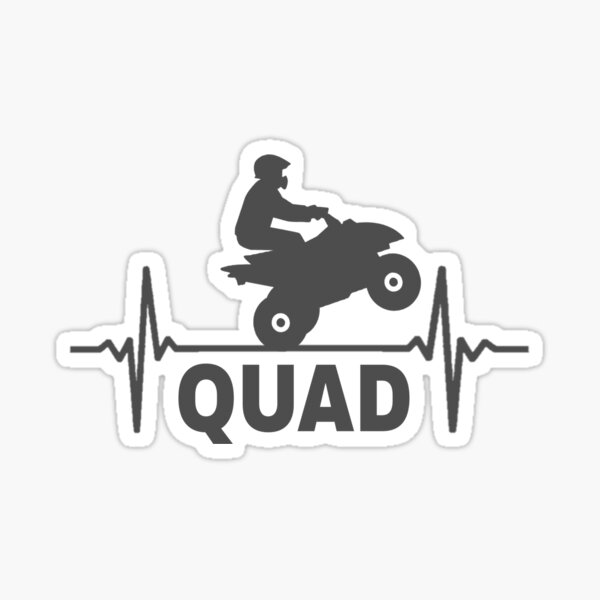 "Quad Biker Gift ATVs Four-Wheeler Quad Bike" Sticker by Art4clothing ...