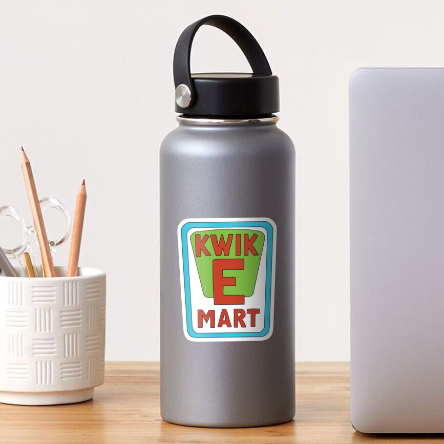 "Kwik E Mart Simpsons logo" Sticker for Sale by thebcarts | Redbubble