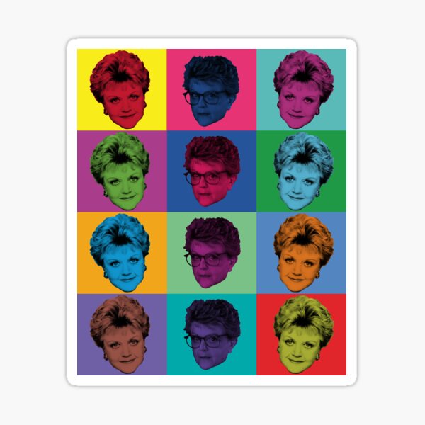 "PopArt Jessica Fletcher" Sticker by lollypopninja | Redbubble