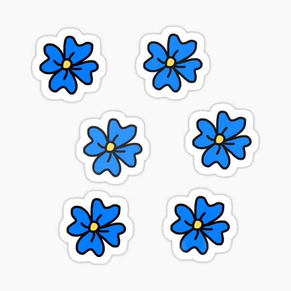 "Little Blue Flower Pack" Sticker by sydn5y | Redbubble