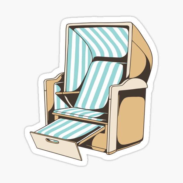 "beach chair " Sticker for Sale by pirminio | Redbubble