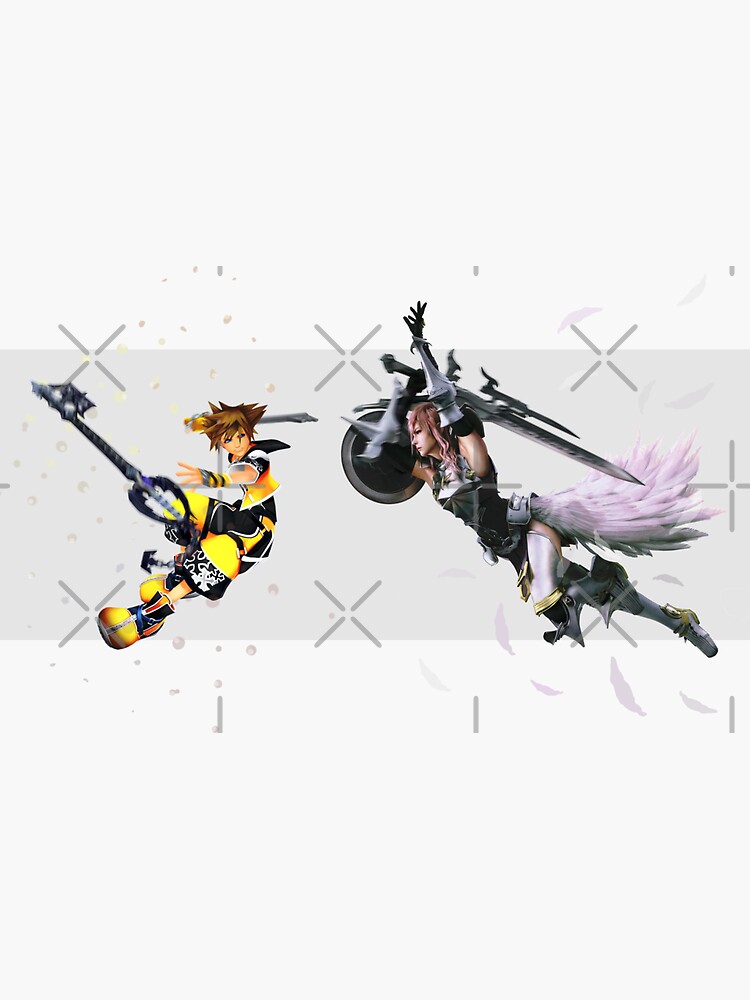 "Kingdom Hearts (Sora) & Final Fantasy (Lightning) crossover" Sticker ...