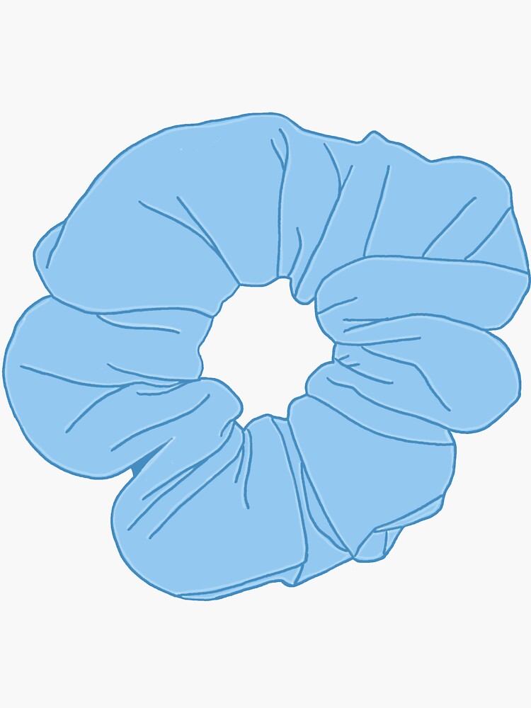 "light blue scrunchie " Sticker for Sale by alischwartz | Redbubble
