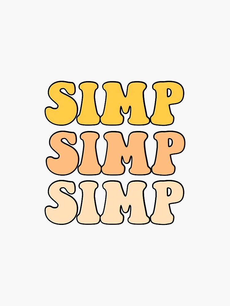 "simp sticker" Sticker for Sale by saturnandstars | Redbubble
