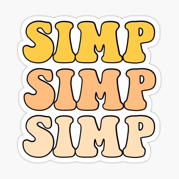"simp sticker" Sticker for Sale by saturnandstars | Redbubble