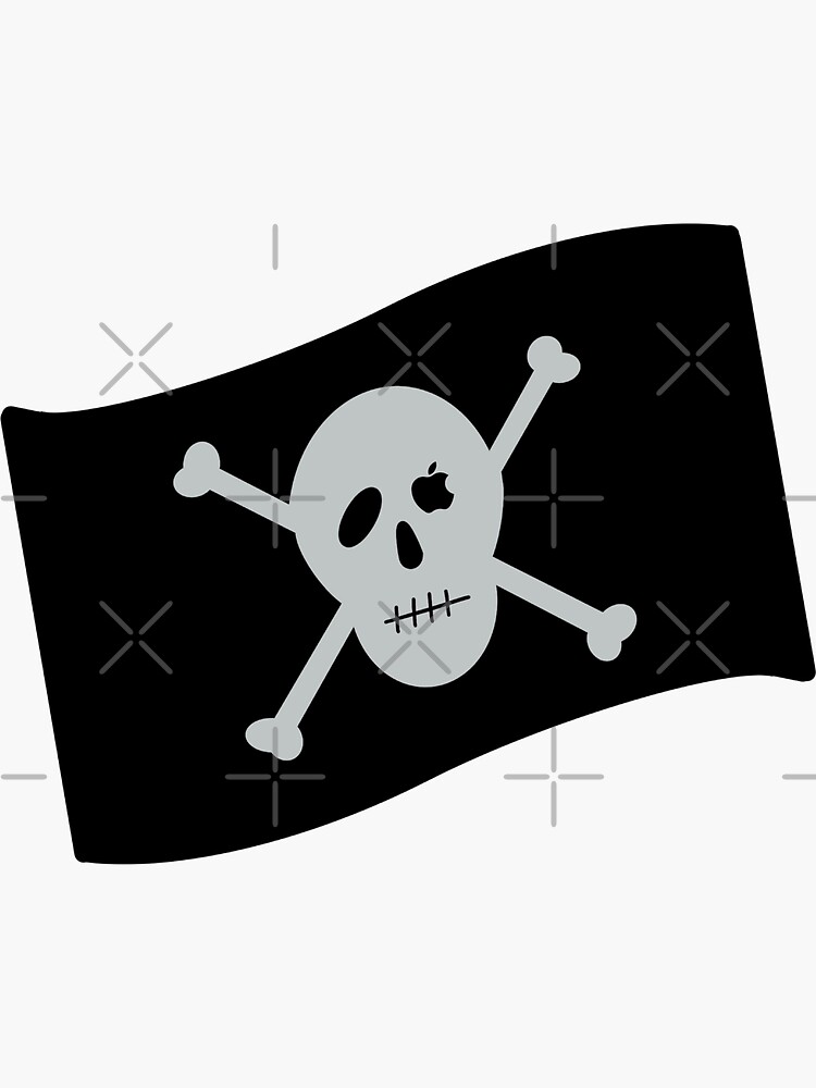 "Apple pirate flag" Sticker for Sale by bryanduc | Redbubble