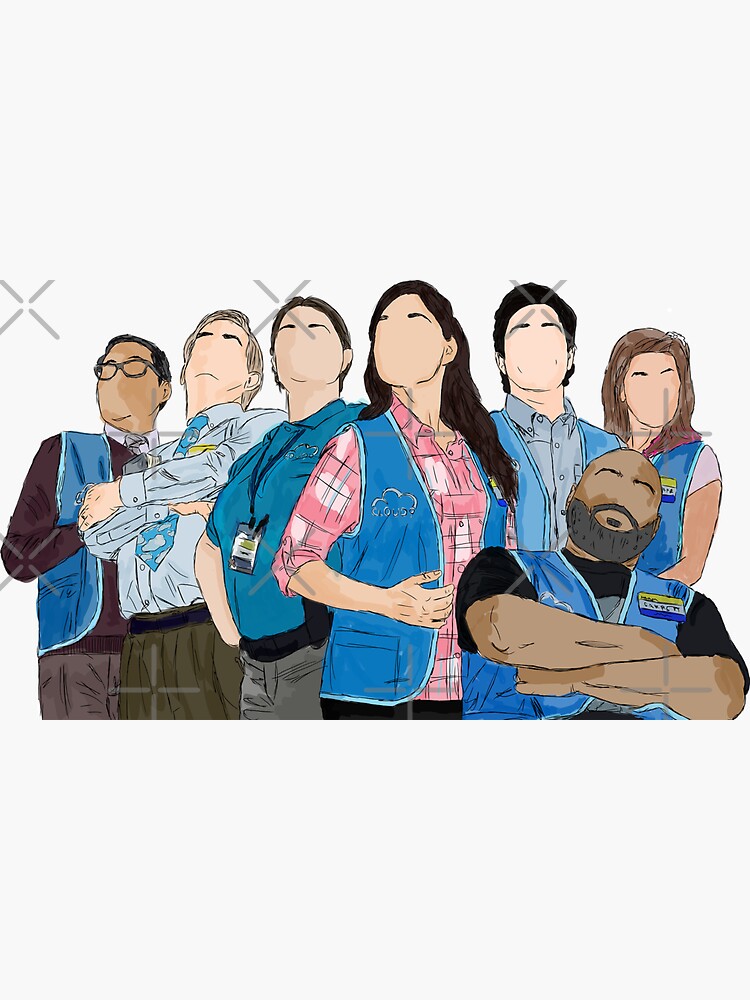 "Superstore Crew" Sticker by mollypushman | Redbubble