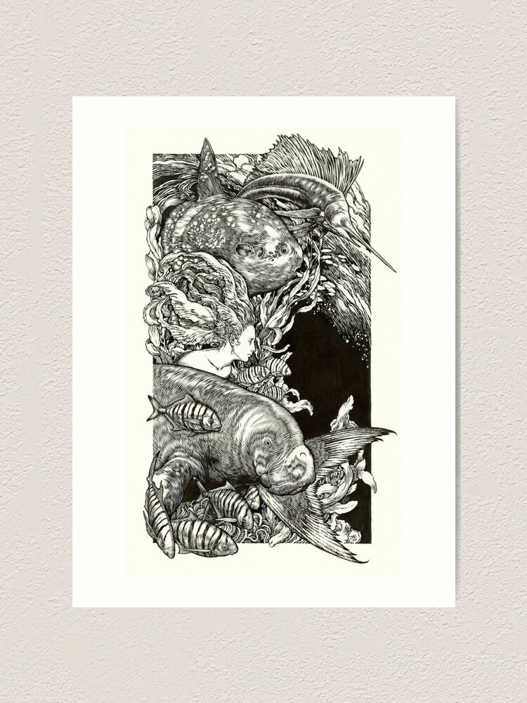 "Two Sirens" Art Print for Sale by Himmapaan | Redbubble