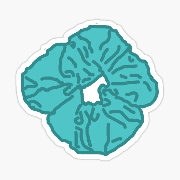 "Blue Scrunchie Sticker" Sticker by katandmegb | Redbubble