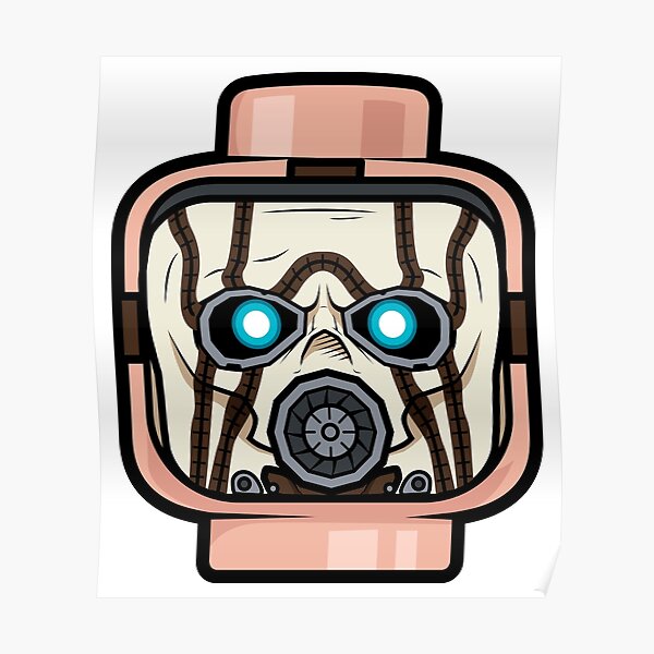 "Minifigure Psychopath Head" Poster for Sale by Highonbricks | Redbubble