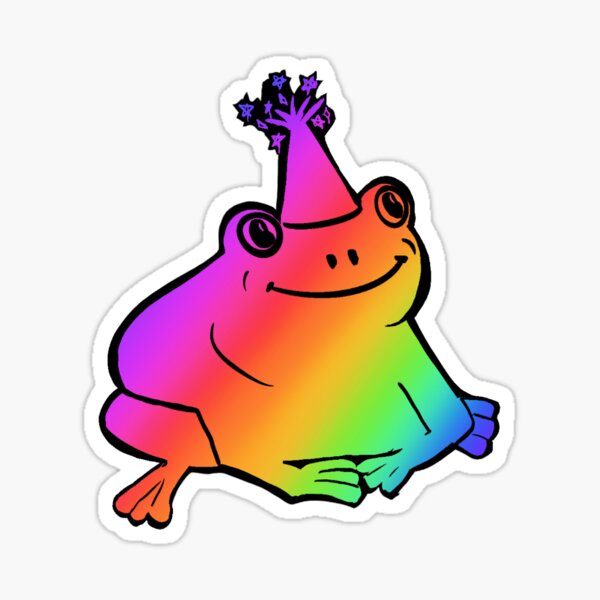 "rainbow frog" Sticker by martiluvsconan | Redbubble