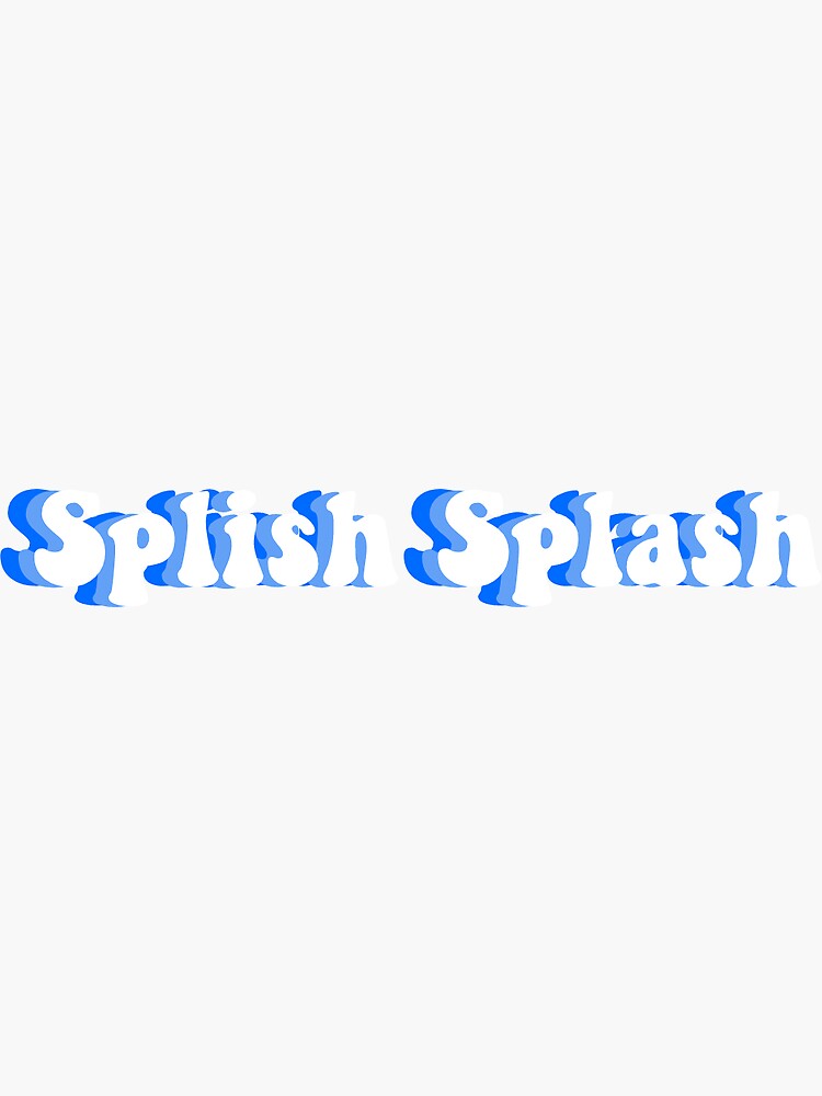 "Splish Splash layered-blues and white" Sticker for Sale by ...