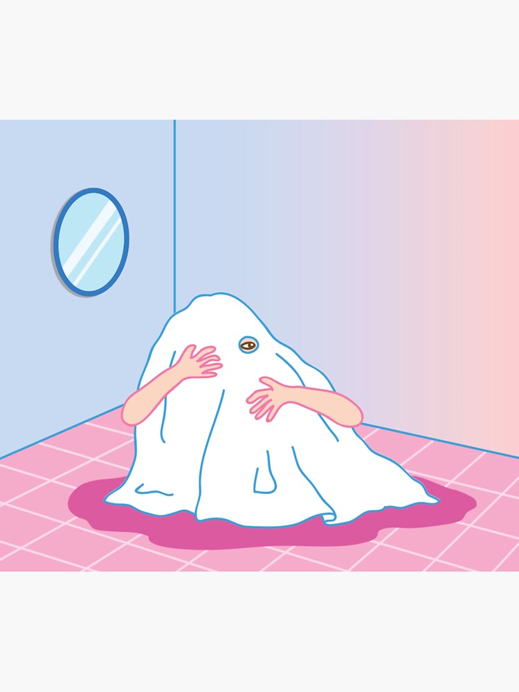 "Shy Ghost" Sticker by DioBando | Redbubble