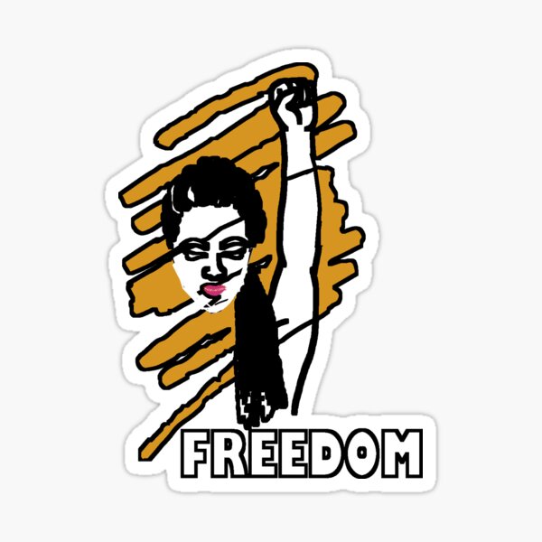 "think free to all freedom fighters" Sticker for Sale by Apnia | Redbubble