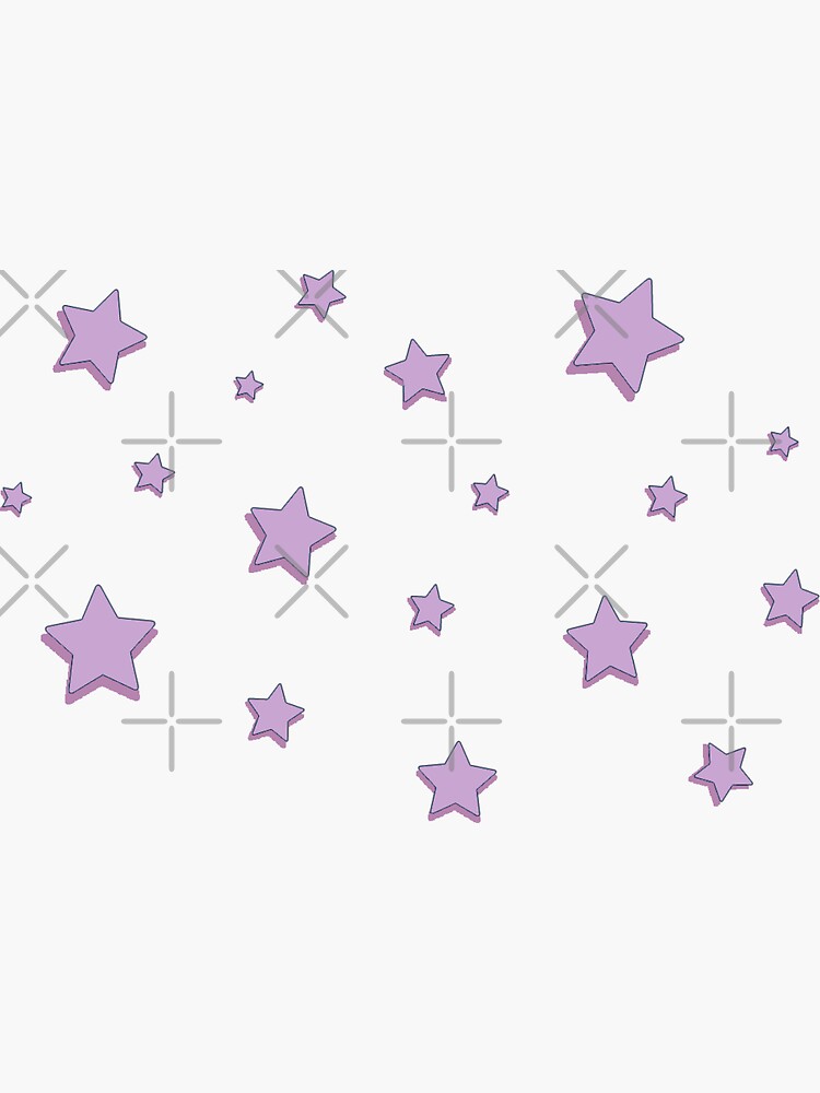 "lavender stars pack" Sticker for Sale by baddiedesigns | Redbubble